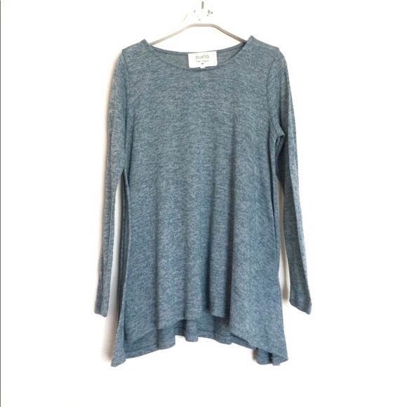 Anthropologie | Sweaters | Anthropologie Puella Blue Knit Swing Sweater ...